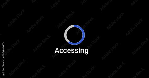 Accessing Progress Bar Computer Screen Animation Loop Isolated On Black