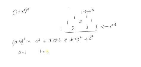 solved use pascal s triangle to expand the expression 1 x 3 3