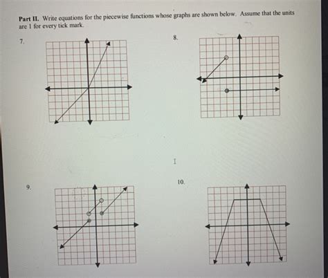 solved part ii write equations for the piecewise functions