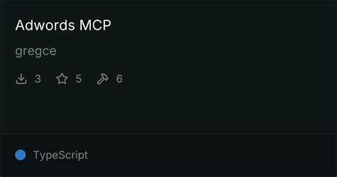 Schema Adwords Mcp Glama