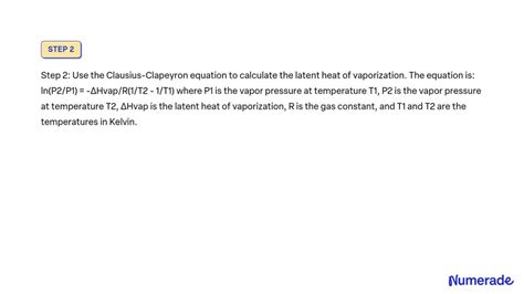 Solved Determine The Latent Heat Of Vaporisation Of Acetone Using