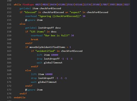 uo razor scripts how to move unidentified items