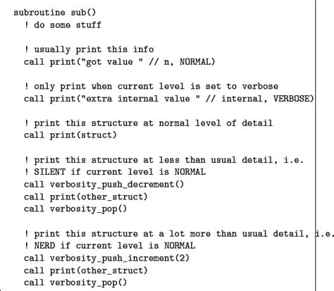 Controlling Output Verbosity