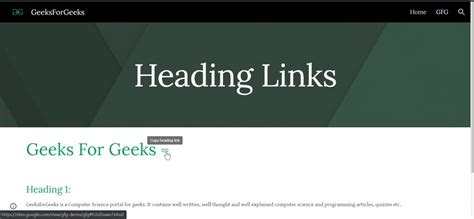 How To Copy And Hide Heading Links In New Google Sites GeeksforGeeks