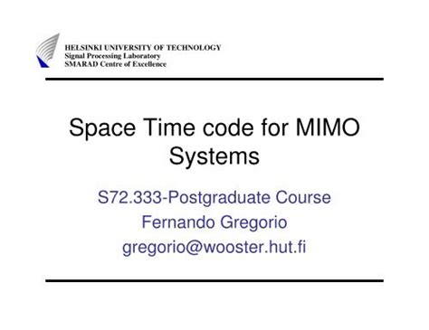 space time code for mimo systems
