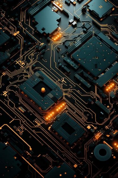 Premium Photo Detailed View Of A Computer Chip Showing Intricate Circuitry And Components In