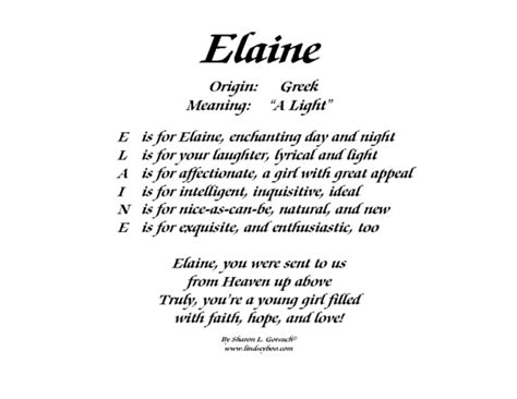 Meaning Of Elaine Lindseyboo