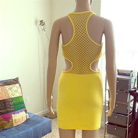 Bebe Dresses Sexy Yellow Bebe Dress Poshmark