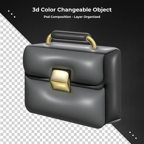 투명 배경 3d 렌더링 3d 일러스트와 함께 크리 에이 티브 최소한의 개념 흰색 가방 프리미엄 Psd 파일
