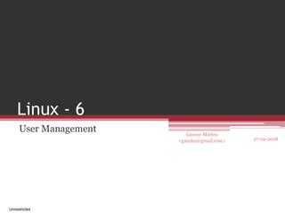 Linux User Management PPTX Operating Systems Computer Software And Applications
