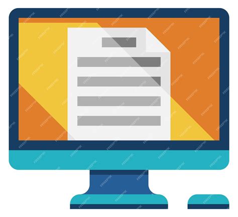 Premium Vector Computer Screen Color Icon Flat Monitor Symbol