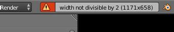 Rendering I Get A Width Not Divisible By Error When I Render Blender Stack Exchange