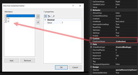 How To Restrict Contiguous Values In Numericupdown Component C