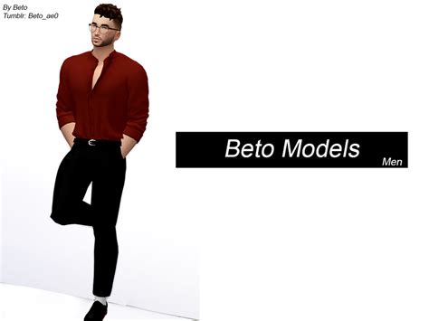 The Sims Resource Beto Models Men Pose Pack