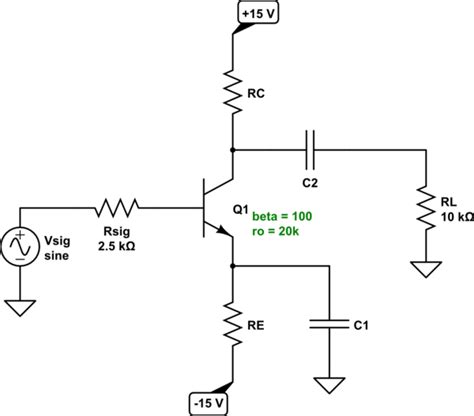 Transistors Determining Voltage Gain In A Bjt Amplifier Electrical