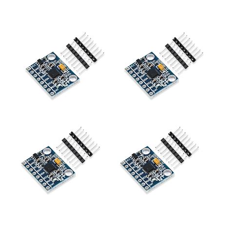 4 Pcs Gy 521 Mpu 6050 Module 3 Axis Accelerometer Gyroscope Module 6dof Module For Arduino Diy