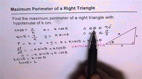 27 Maximum Perimeter Of Right Triangle Calculus Trigonometry