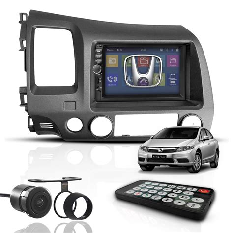 Kit Multimídia Universal 2 Din Mp5 Espelha Honda Civic 0611 Submarino