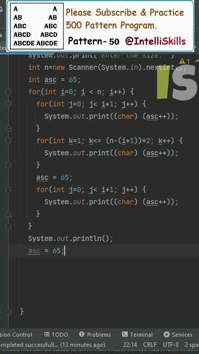 Java Pattern 50 500 Java Pattern Programs Shorts Java Coding