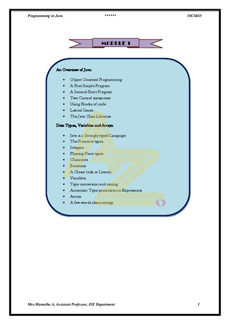 Java Programming Basics Cs101 An Overview And Core Concepts Studocu