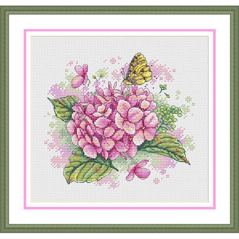 Hydrangea Cross Stitch Pattern Flower Cross Stitch Pattern S Inspire