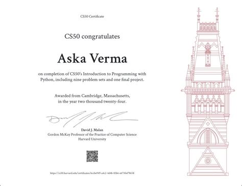 Cs50p Harvard Python Programming Learningjourney Aska Verma 12