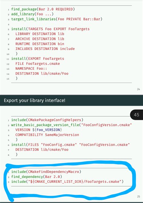 Understanding Cmake Code For Exporting Library What Is The Purpose Of
