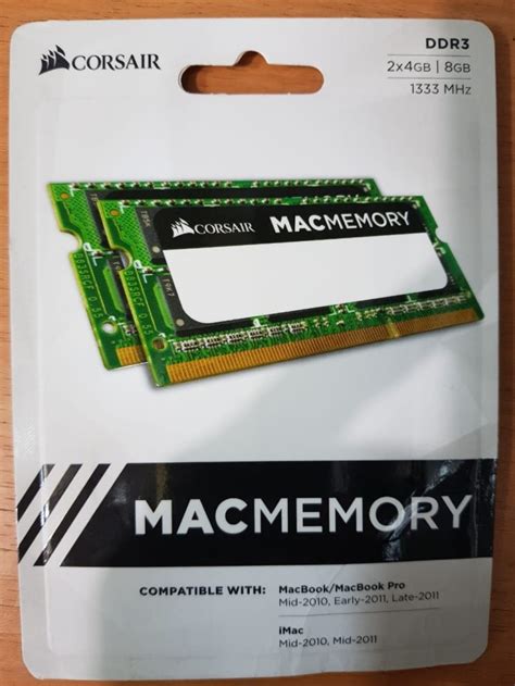 Jual Ram Corsair 8gb 2x4 Ddr3 1333 Mhz Sodimm Mac Memory Laptop Kota Bandung Point99