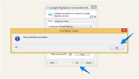 Google BigQuery Connection COZYROC