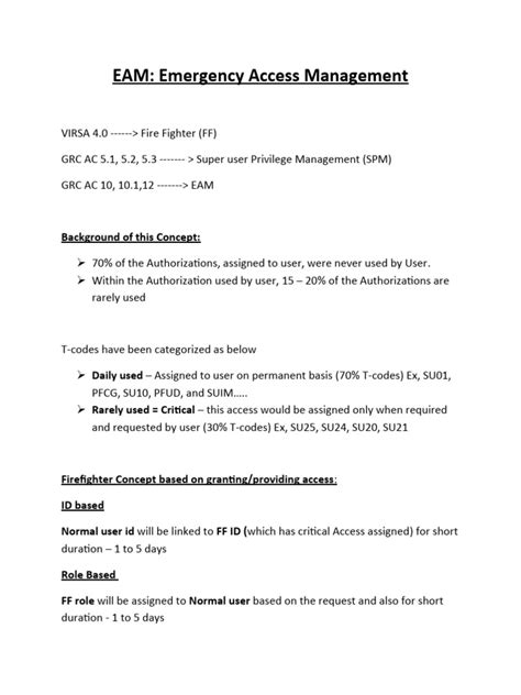 Eam Emergency Access Management Pdf Computing Information Technology Management