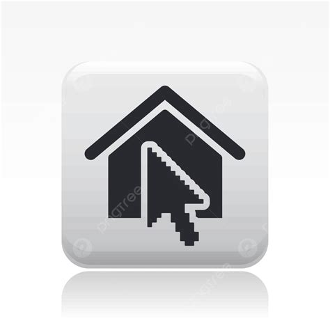 Vector Illustration Of Single Home Button Icon Website Single House