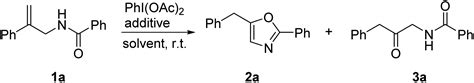 Phi Oac 2 Mediated Oxidative Rearrangement Of Allylic Amides Efficient Synthesis Of Oxazoles
