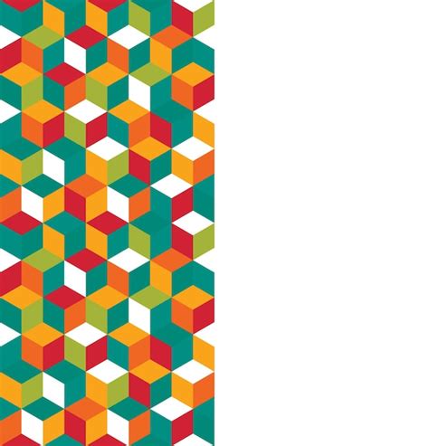 Premium Vector Pattern Of Colored Cubes Multicolored Cubic