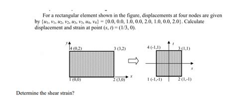 Solved For A Rectangular Element Shown In The Figure Chegg Com