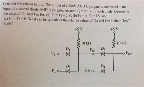 Solved Consider The Circuit Below The Output Of A Diode And