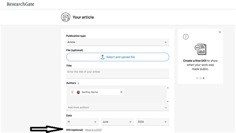 Researchgate Digital Object Identifier Doi