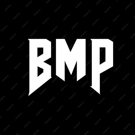 기술 회사 Bmp의 글자 로고 디자인 블랙 앤 화이트 컬러 조합 Bmp 로고 Bmp 터 Bmp 디자인 Bmp 아이콘