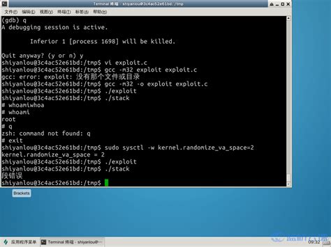 缓冲区溢出漏洞实验 蓝桥云课