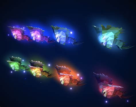 artstation polygon wing 1 4 combination bundle unity low poly 3d
