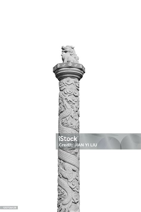 흰색 배경에 중국 전통 돌 조각 중국 시계 중국 토템 기둥 0명에 대한 스톡 사진 및 기타 이미지 0명 3차원 형태 건설 산업 Istock