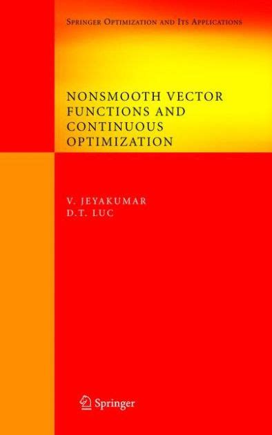 nonsmooth vector functions and continuous optimization by v jeyakumar