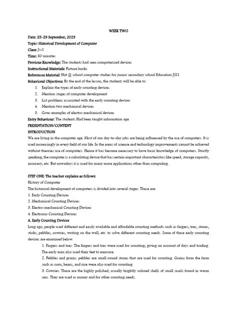 Jss One Week Two Pdf Integrated Circuit Computer Data Storage
