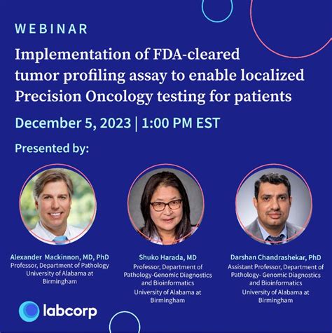 Dr Manoj Pujari On Linkedin Cap Today Labcorp Webinar Implementation Of Fda Cleared Tumor