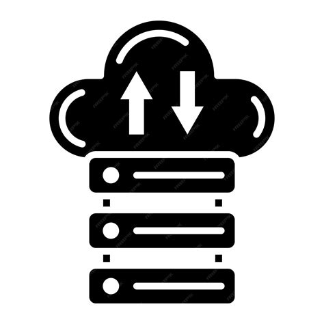 Premium Vector Cloud Database Vector Illustration
