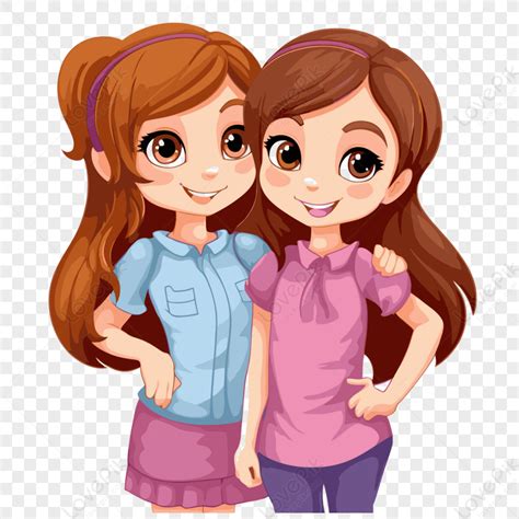 Two Sisters Cartoon