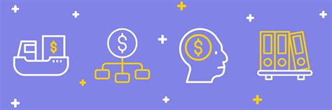 라인 사무실 폴더 사업가 계획 마인드 달러 및 화물선 상자 배달 아이콘이 있는 계층 구조를 설정합니다 벡터 경제에 대한 스톡 벡터 아트 및 기타 이미지 Istock