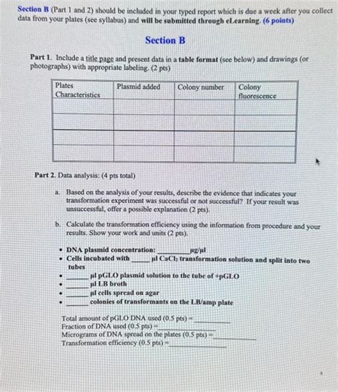 Solved Section B Part 1 And 2 Should Be Included In Your