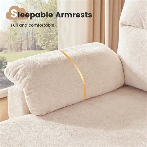 Buy Onyx 3 Seater Pull Out Cum Bed Velvet Sofa Warm White Febonic