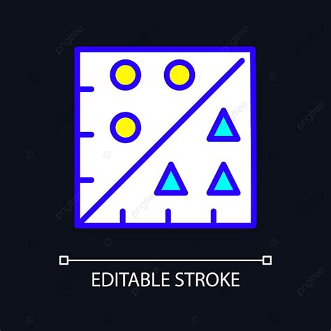 Analytics Of Data Mining Process Rgb Color Pixel Perfect Icon For Dark Theme Chart Comparison