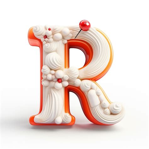 Premium Photo Cute 3d Design Of Letter R On White Background